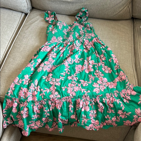 Crewcuts | Dresses | Crewcuts Floral Green And Pink Kids Dress | Poshmark